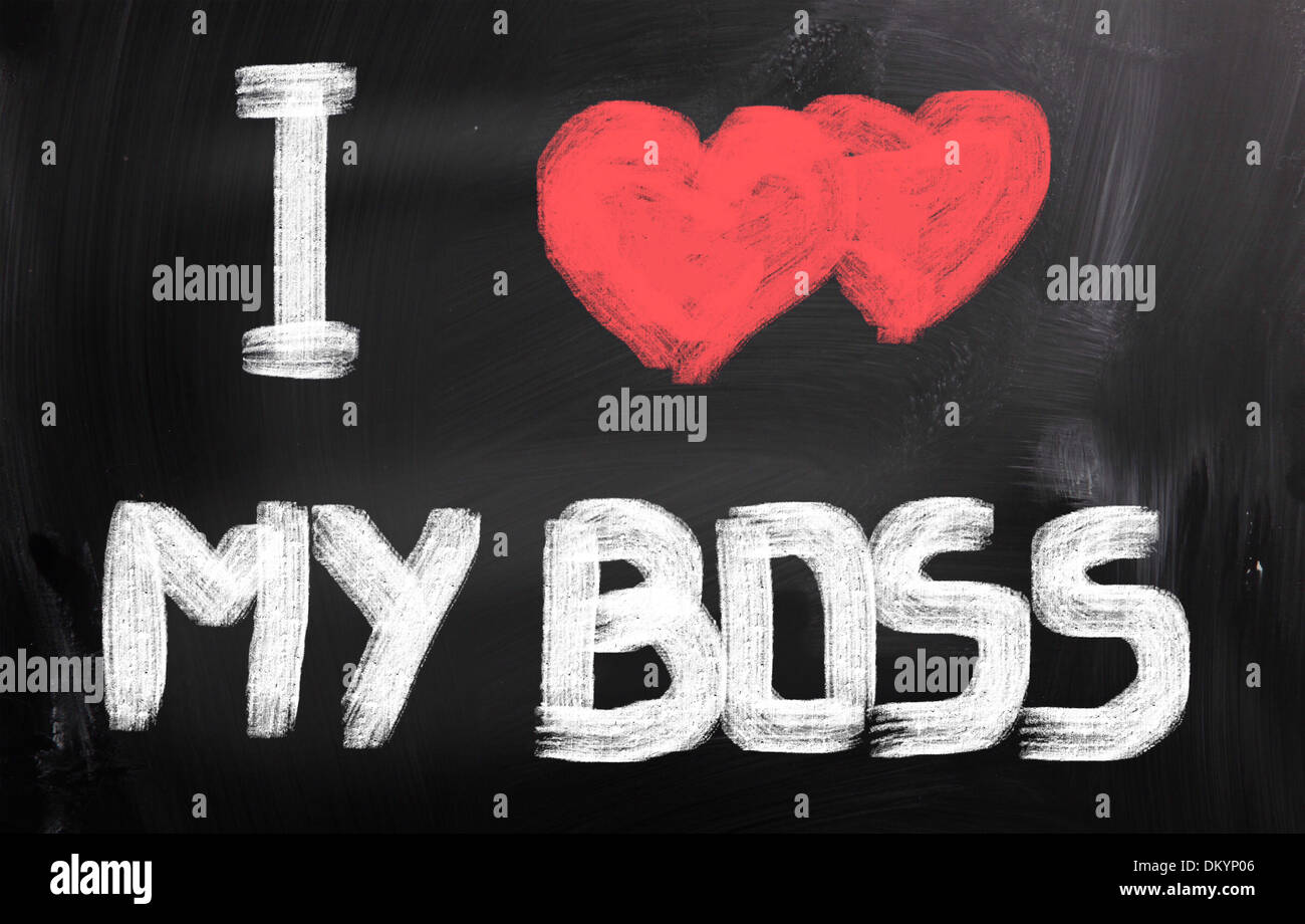 I Love My Boss Concept Stock Photo - Alamy