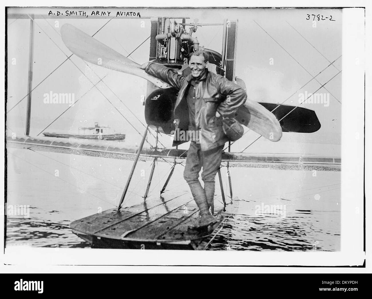 This image features A.D. Smith, a pioneering U.S. Army aviator ...