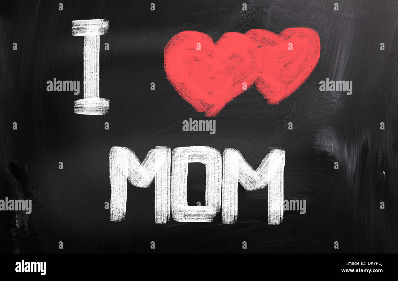 I Love Mom Concept Stock Photo - Alamy
