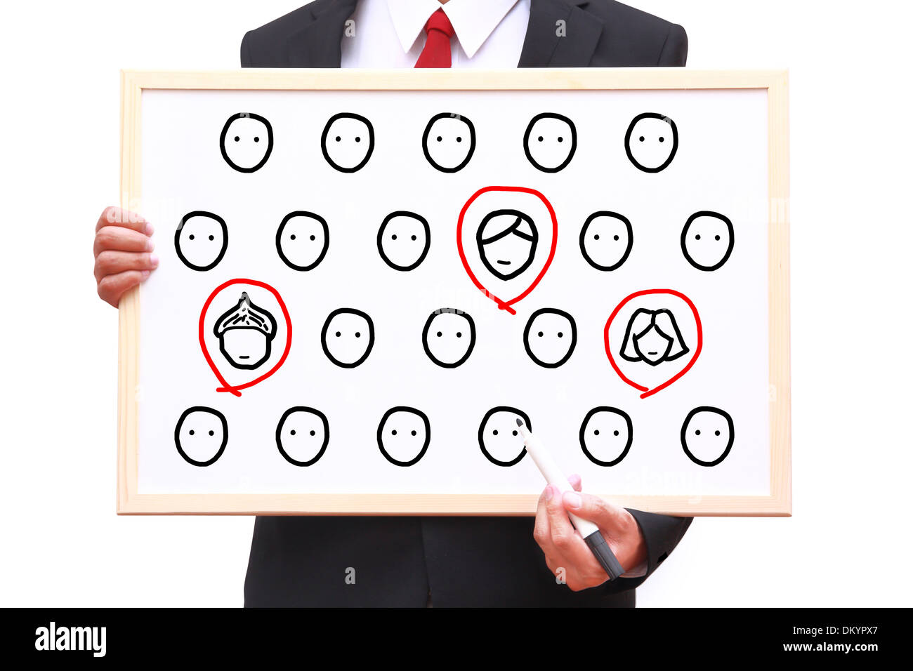 drawing person for recruitment person for work Stock Photo - Alamy