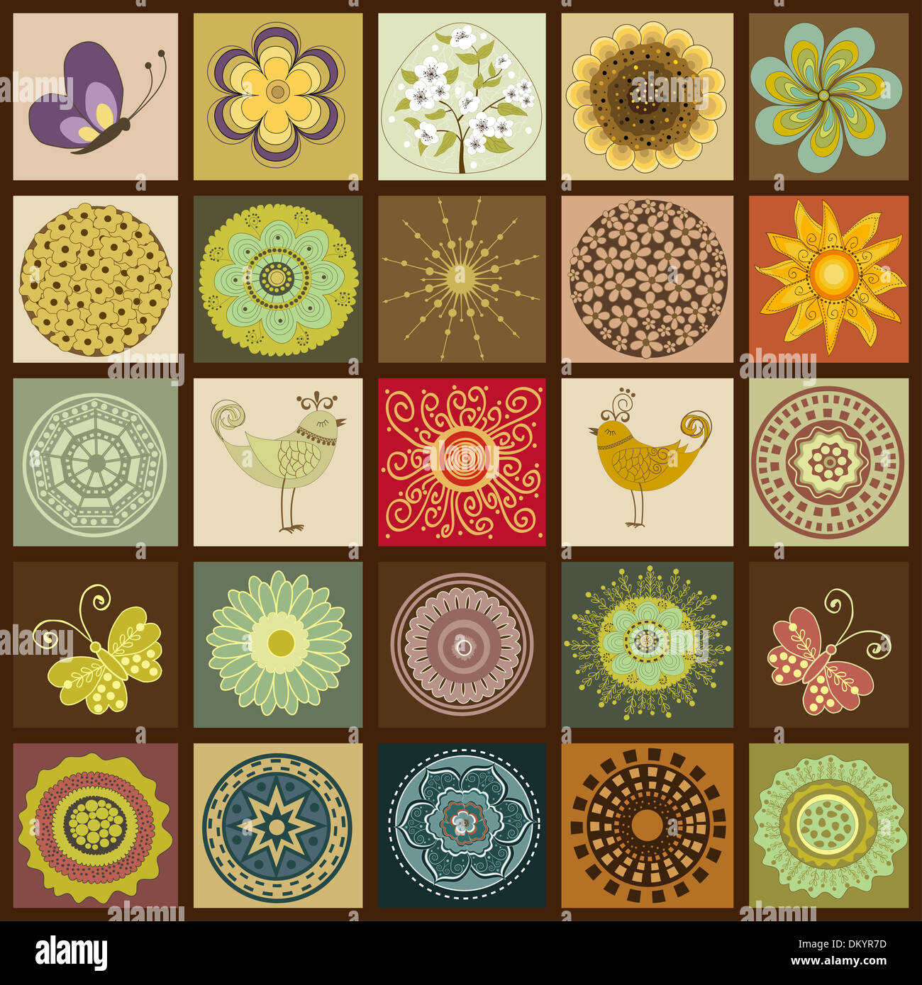 Set of 25 colorful squares Stock Photo - Alamy