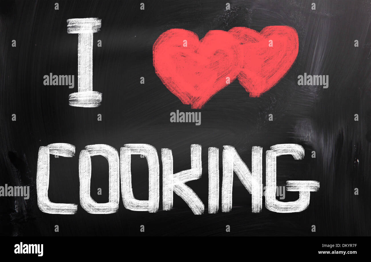 I Love Cooking Concept Stock Photo - Alamy
