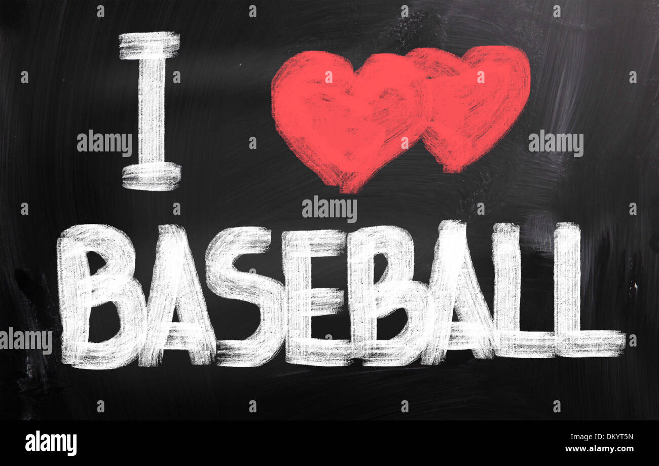 I Love Baseball Concept Stock Photo - Alamy