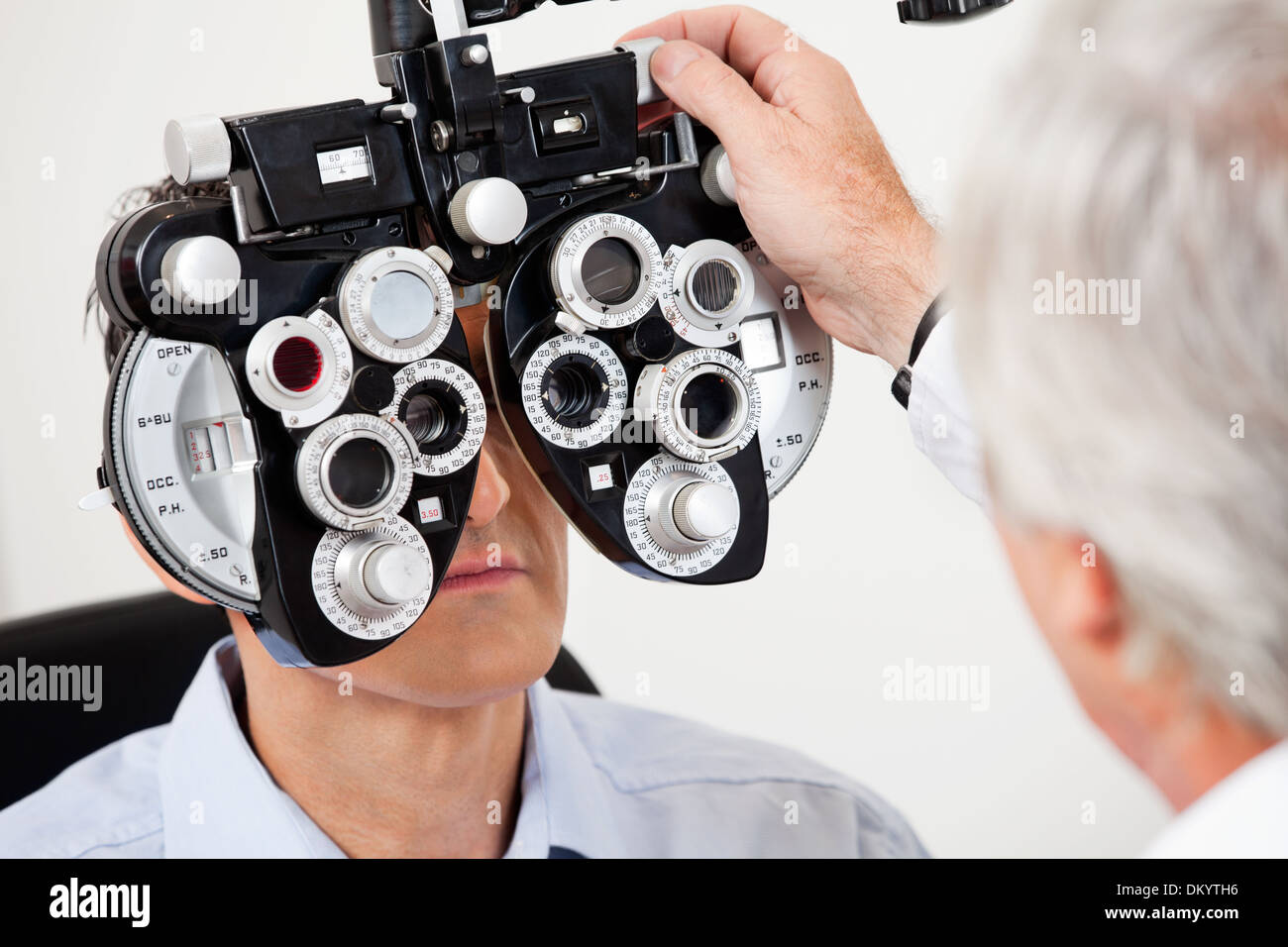 Eye Test With the Phoropter Stock Photo - Alamy