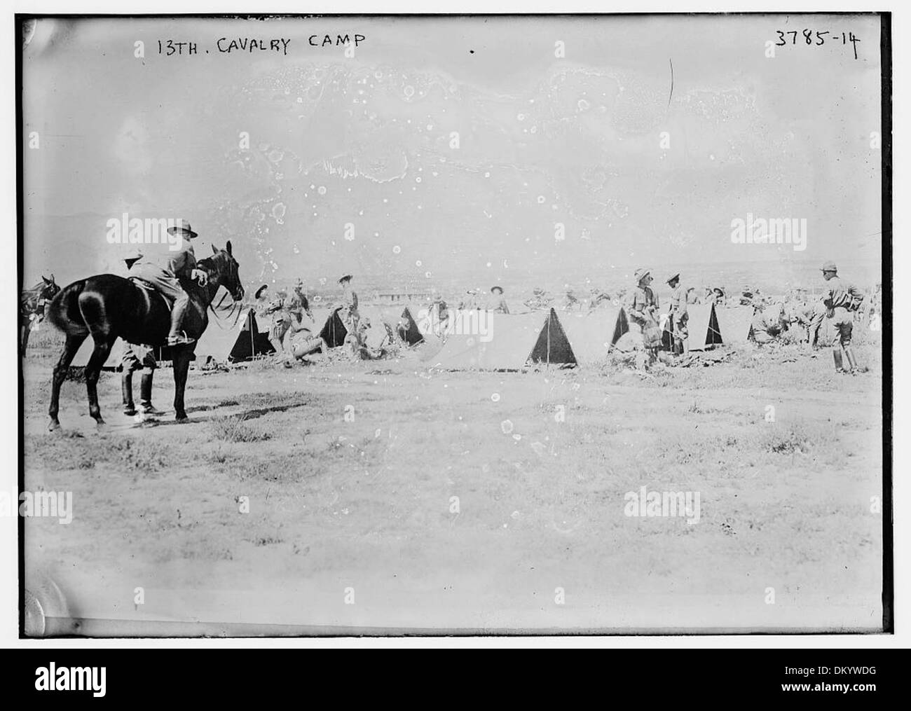This photograph shows the 13th Cavalry Camp, an important military ...