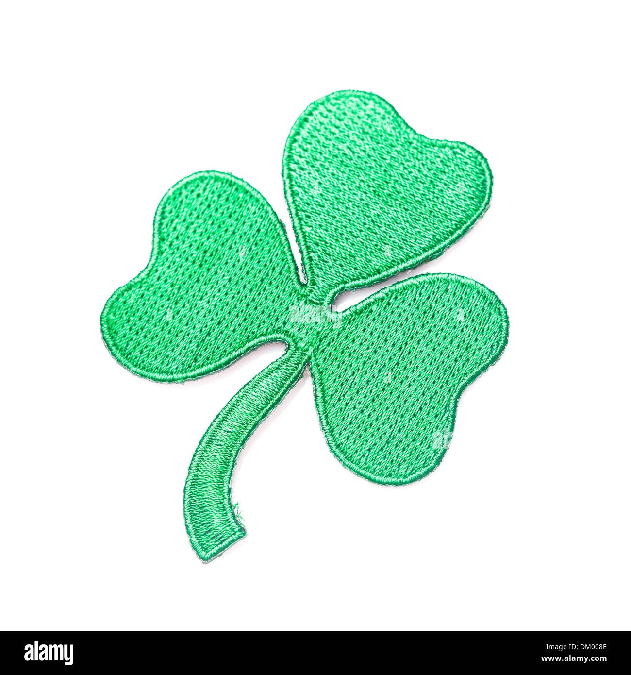 Embroidered shamrock - symbol of Irish, isolated on white Stock Photo ...