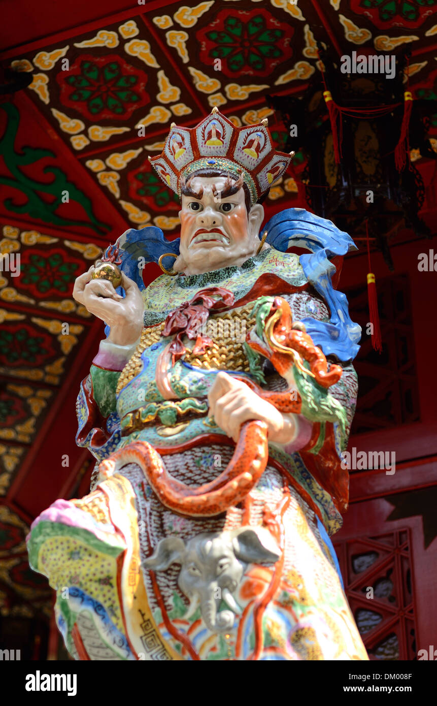 beautiful Chinese style deity giant who protect the temple entrance ...
