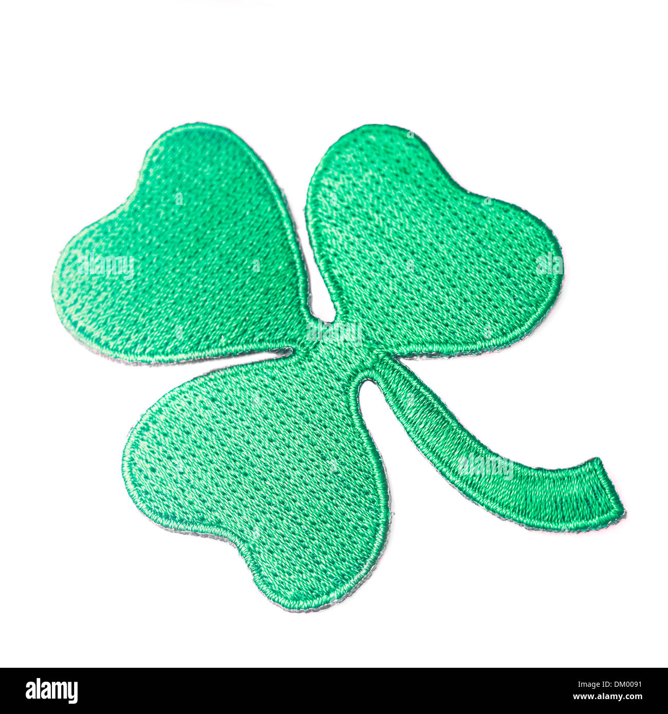 Embroidered shamrock - symbol of Irish, isolated on white Stock Photo ...