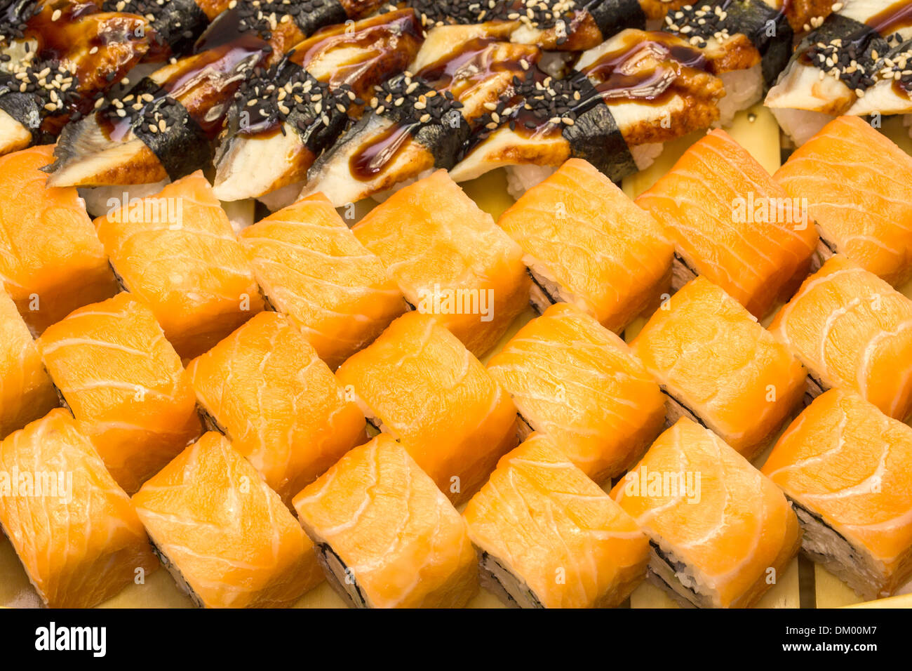 delicious seafood sushi at a Japanese restaurant Stock Photo - Alamy