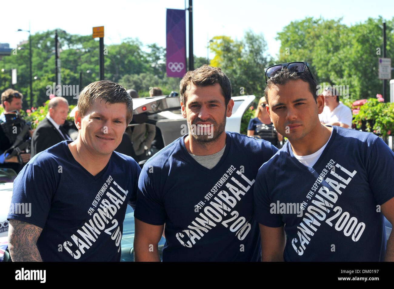 Ricky Hatton Kelvin Fletcher and Ryan Thomas attending Cannonball 2000 ...