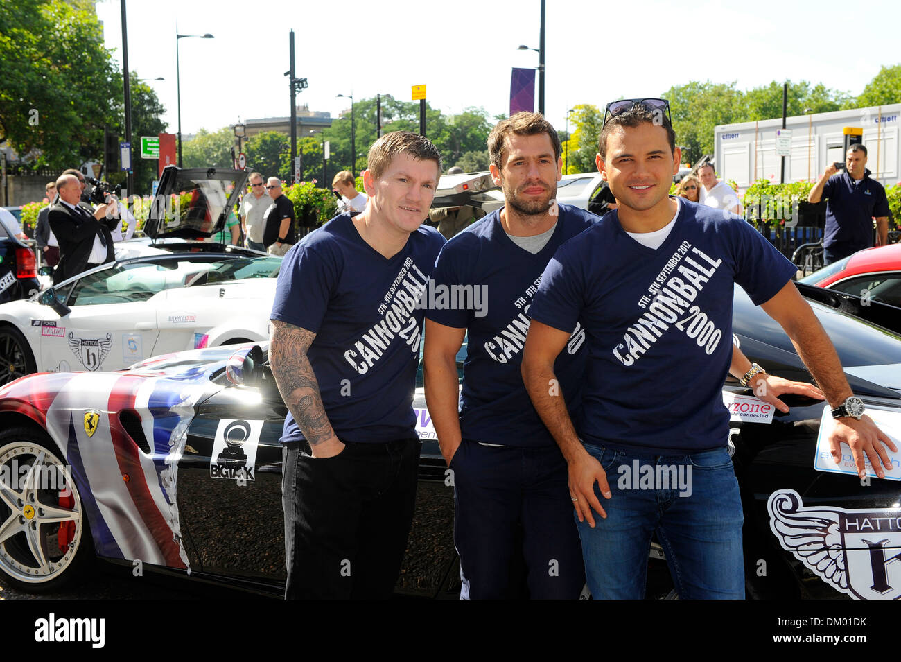 Ricky Hatton Kelvin Fletcher and Ryan Thomas attending Cannonball 2000 ...
