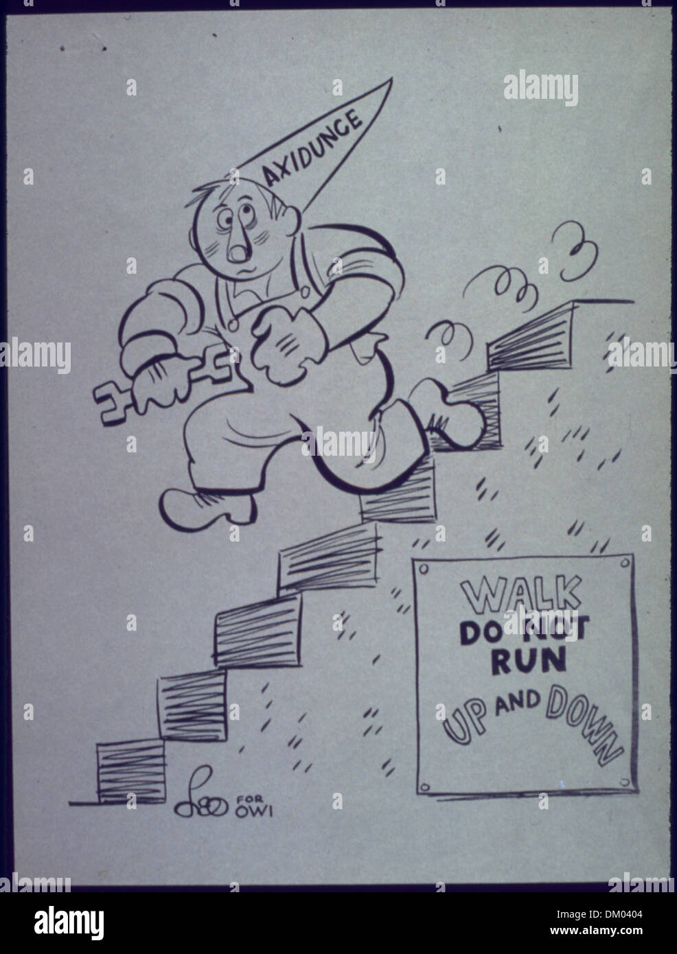This World War II propaganda poster, featuring a cartoon, advises ...