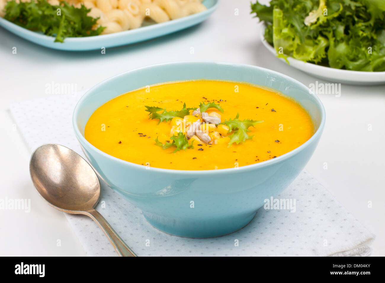 Yellow corn soup hi-res stock photography and images - Alamy