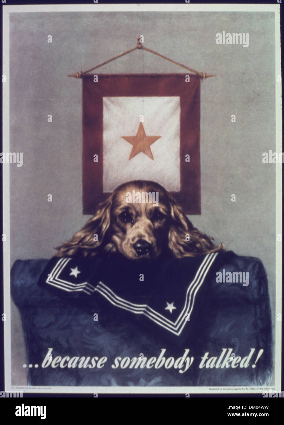 This World War II-era propaganda poster warns against careless talk ...