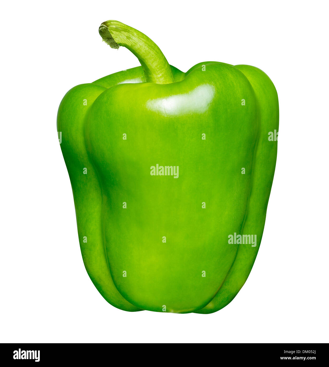 Green pepper isolated on white background with clipping path Stock ...