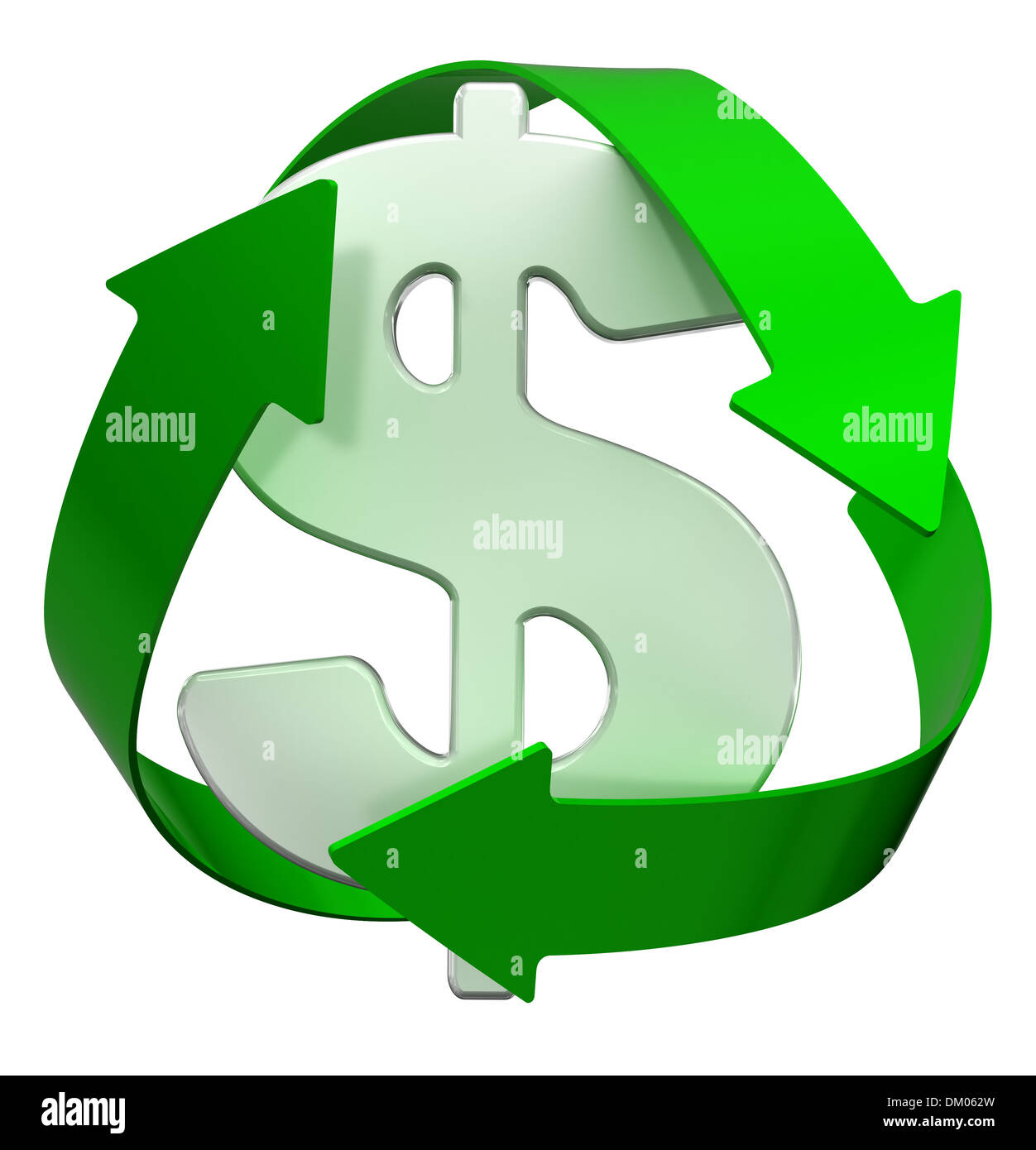 Recycle symbol dollar sign 3d hi-res stock photography and images - Alamy