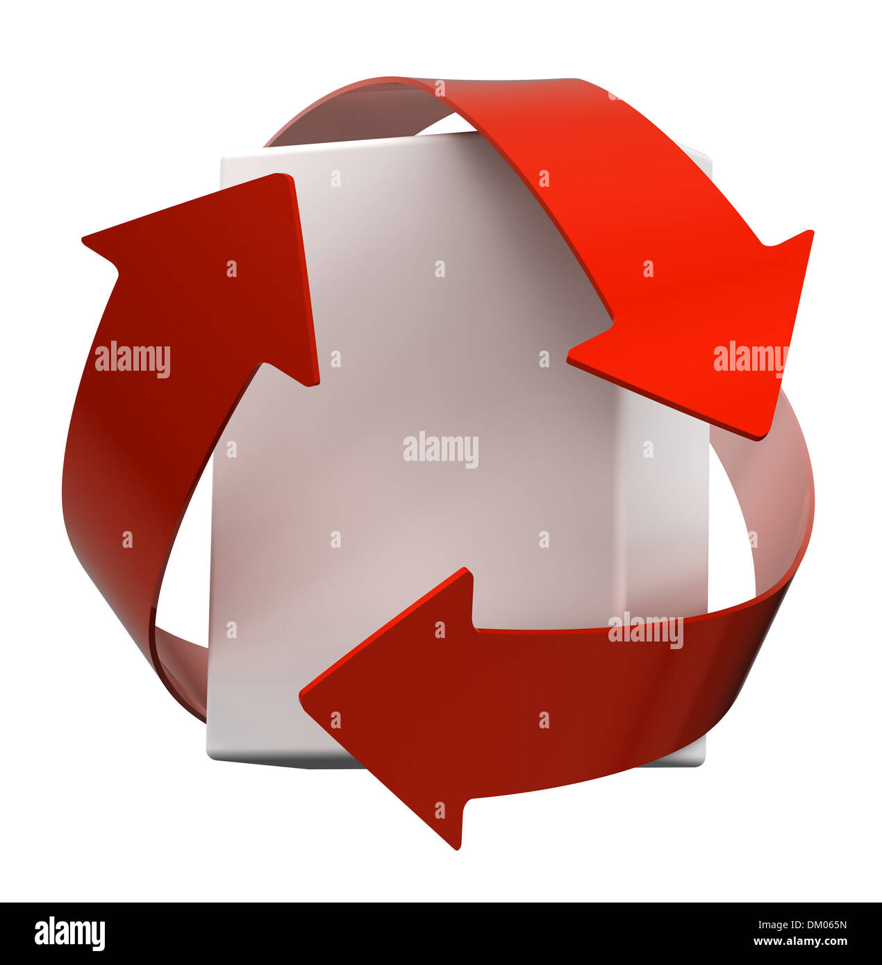 Recycle white box Stock Photo - Alamy