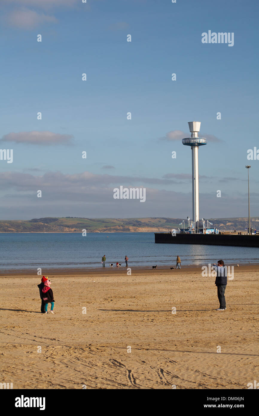Sealife Tower, Jurassic Skyline Tower, at Weymouth and people enjoying ...