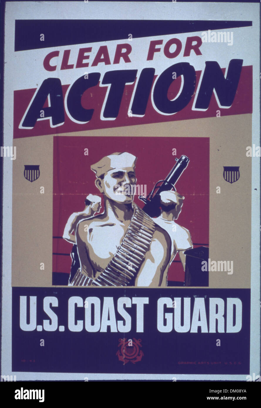 This World War II propaganda poster encourages military readiness and ...