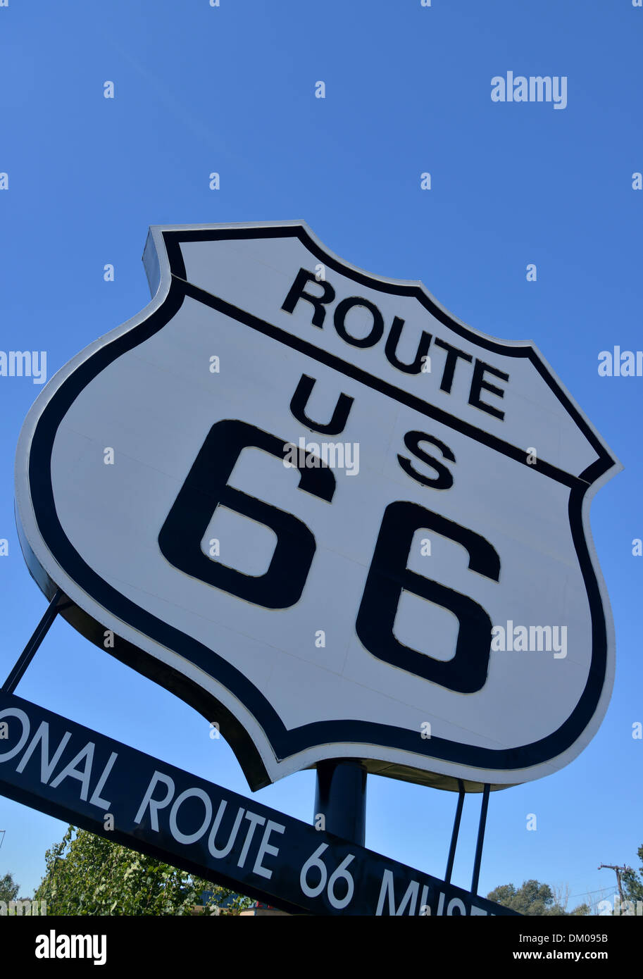 Giant Route 66 shield outside the National Route 66 Museum in Elk City ...