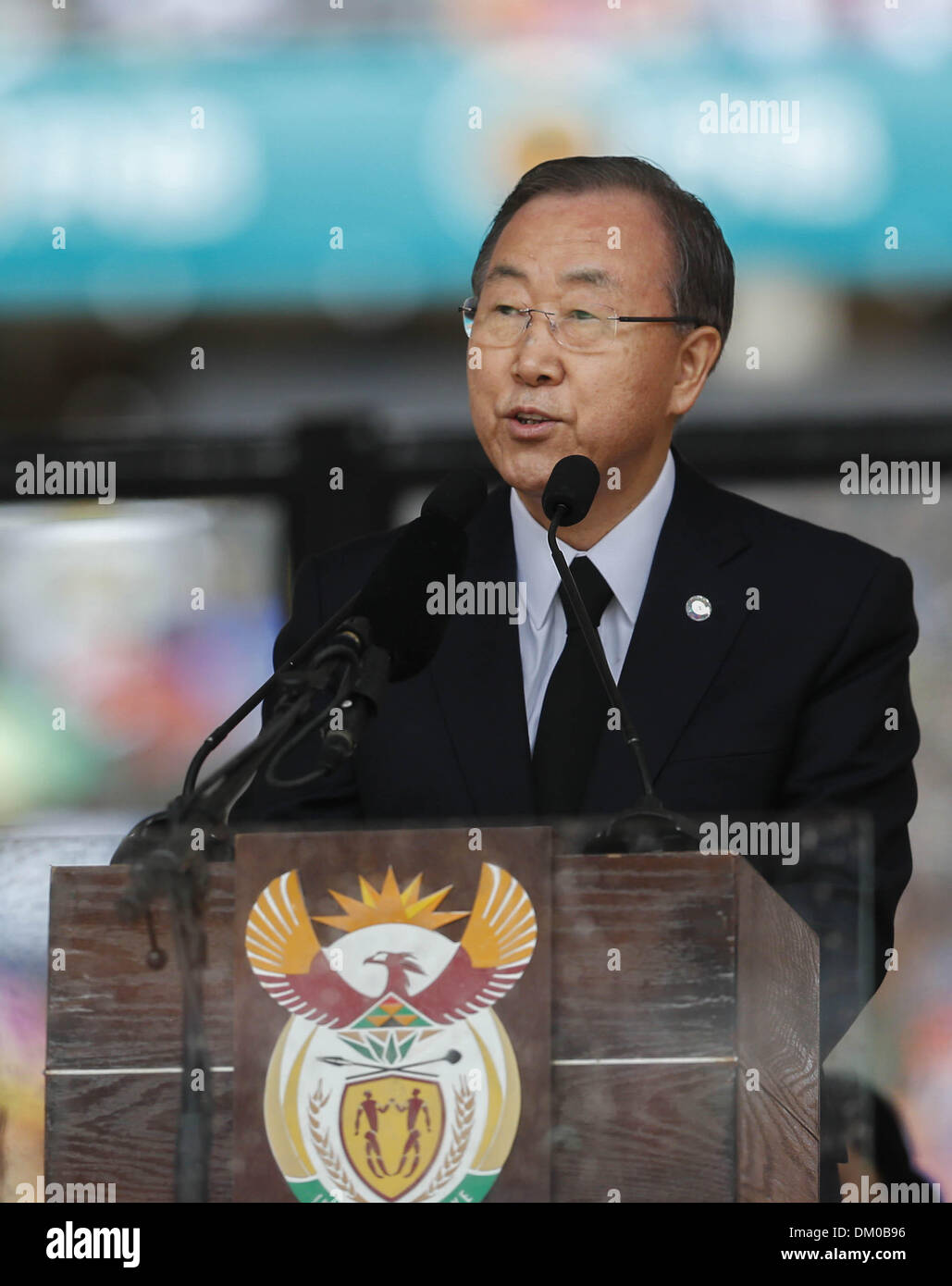 Johannesburg, South Africa. 10th Dec, 2013. U.N. Secretary General Ban ...