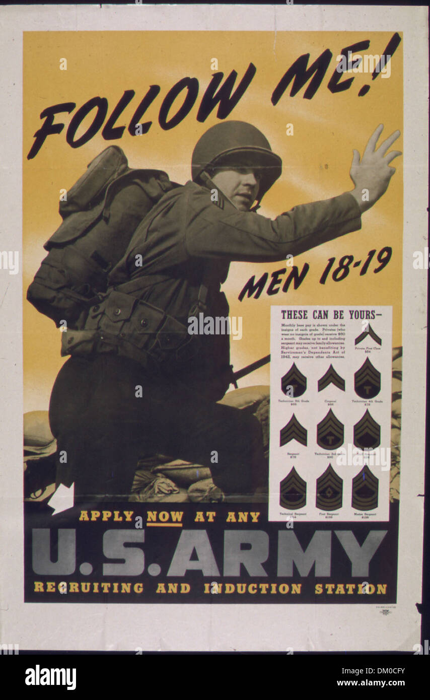 This World War II propaganda poster targets young men of military age ...