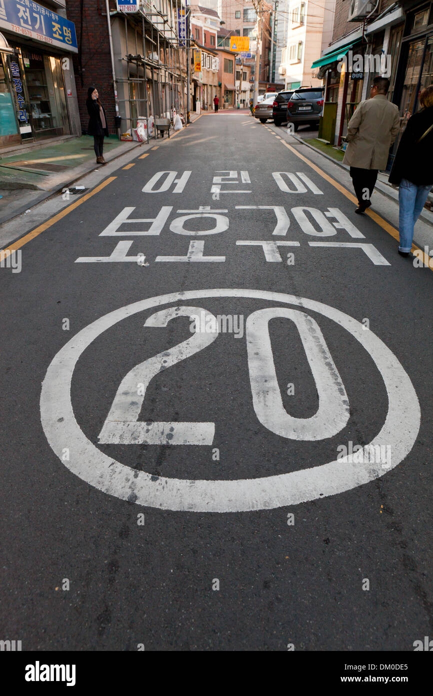 South korea road sign speed High Resolution Stock Photography and ...