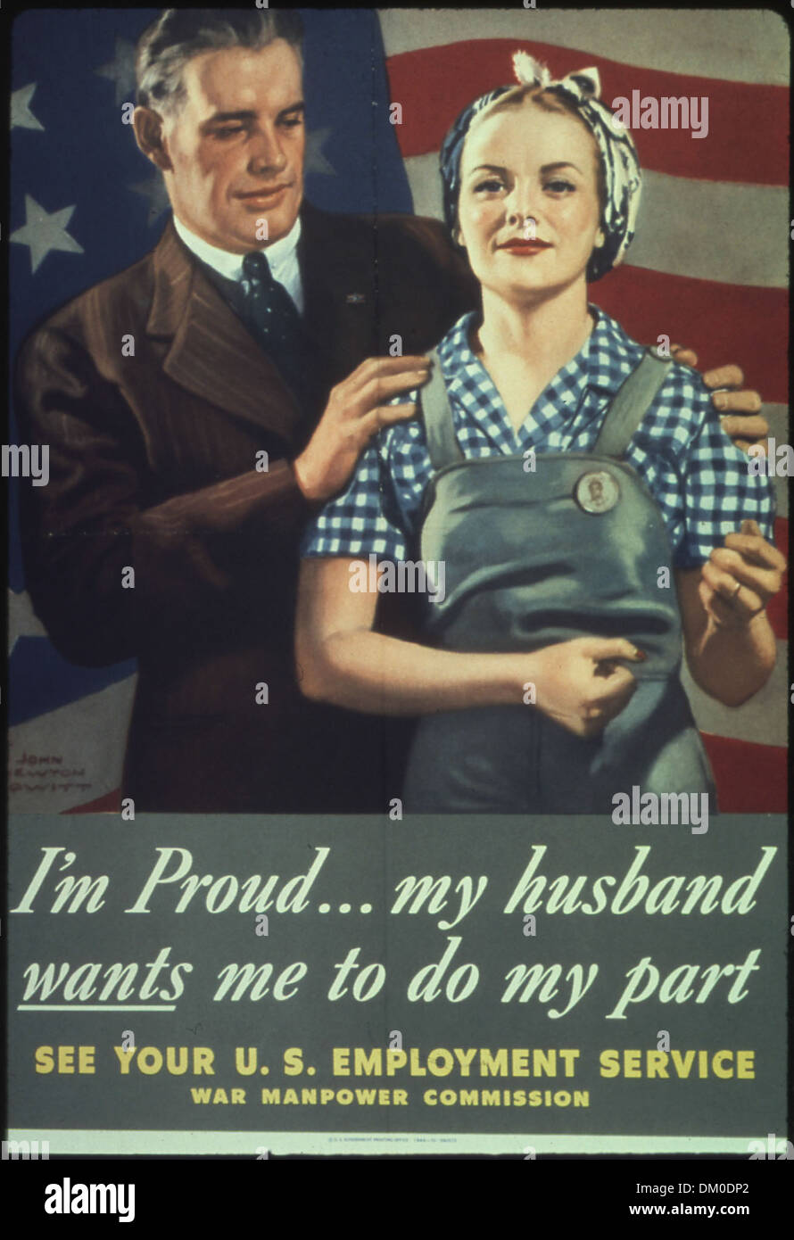 This World War II-era propaganda poster encourages women to contribute ...