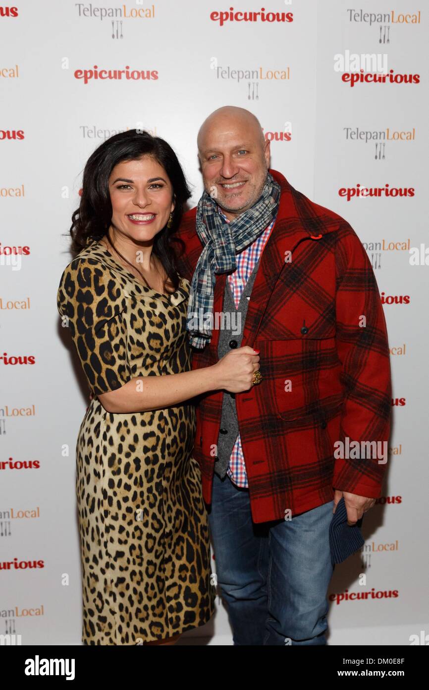 New York, NY, USA. 9th Dec, 2013. Nilou Motamed, Tom Colicchio at ...
