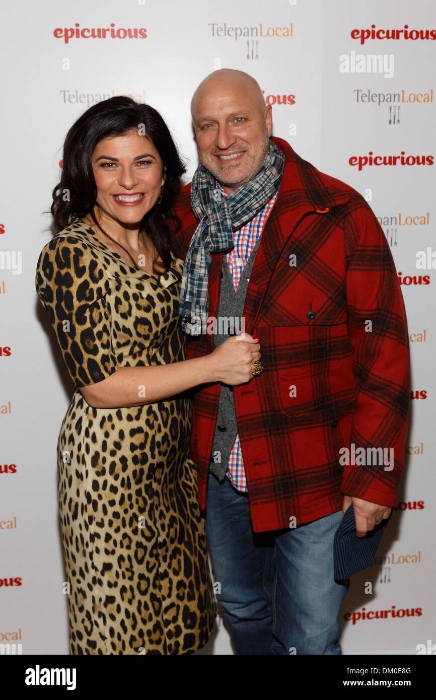 New York, NY, USA. 9th Dec, 2013. Nilou Motamed, Tom Colicchio at ...