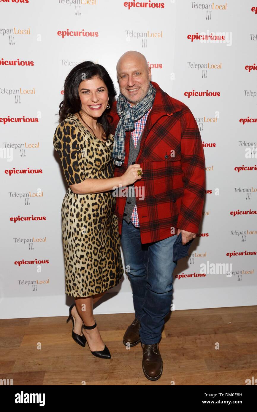 New York, NY, USA. 9th Dec, 2013. Nilou Motamed, Tom Colicchio at ...