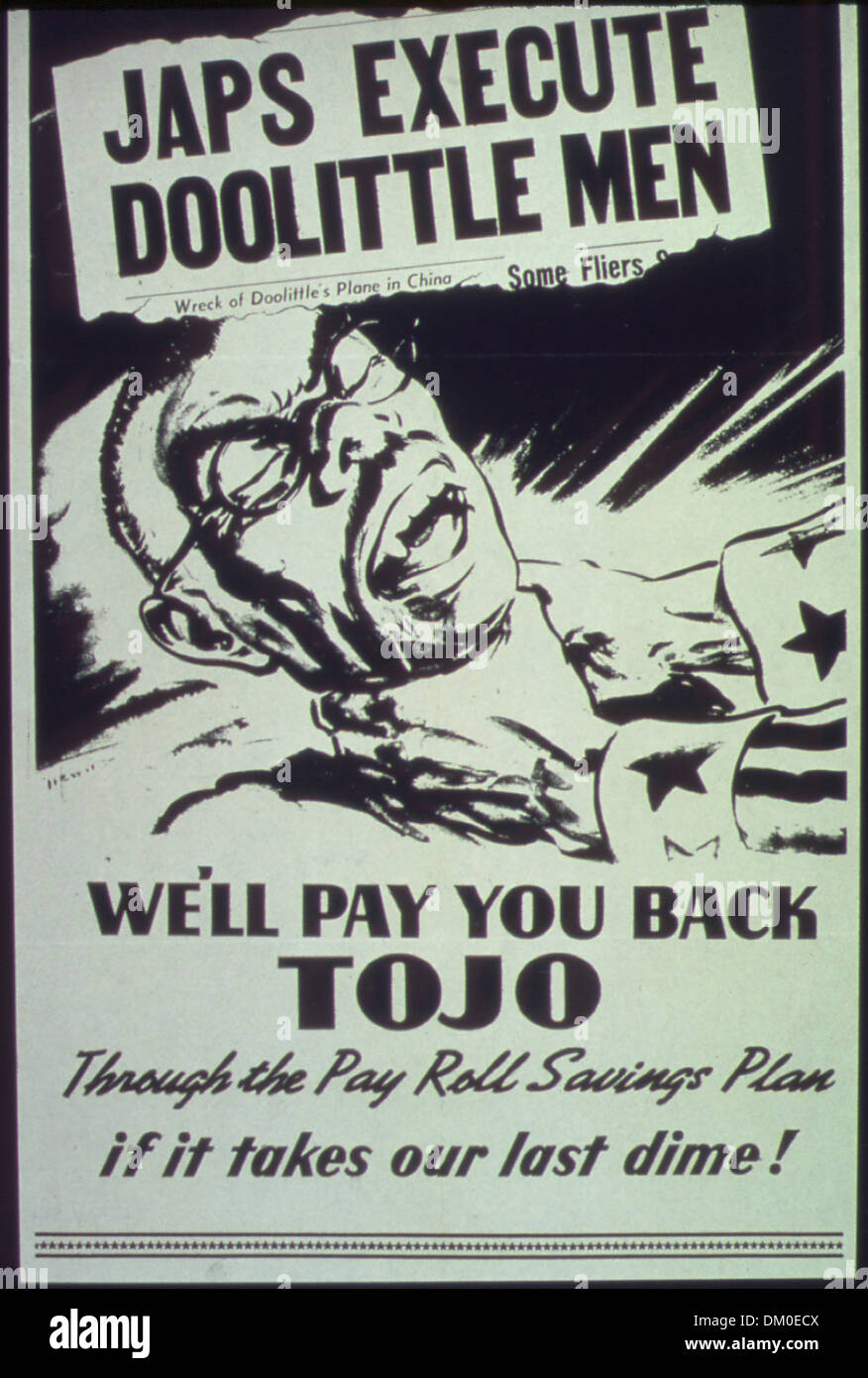 This World War II-era propaganda poster expresses outrage and calls for ...