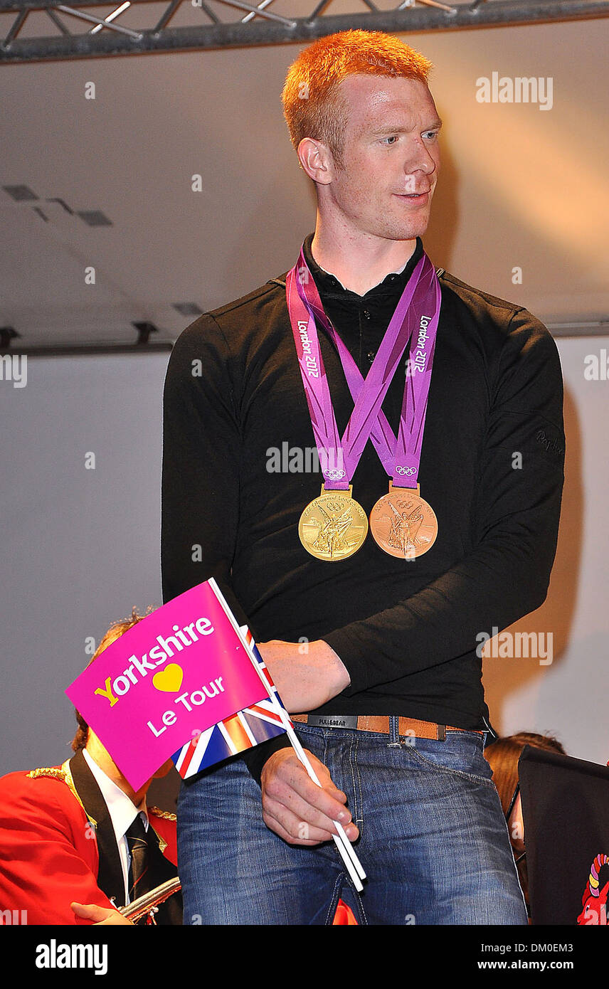 Edward Clancy of Team GB and who won 2012 Olympic gold in team pursuit cycling event at his home ...