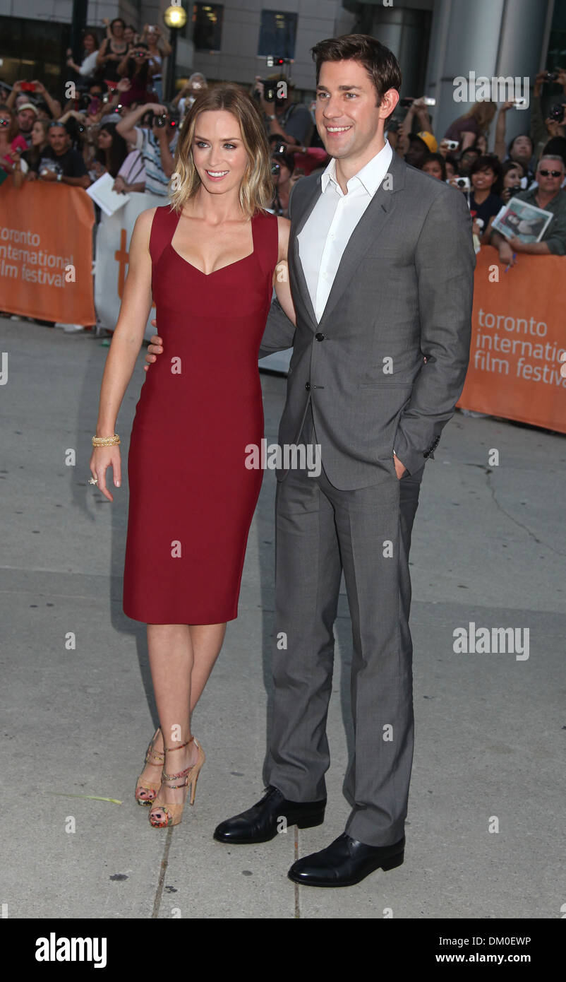 Emily Blunt and John Krasinski 'Looper' premiere arrival during 2012 ...