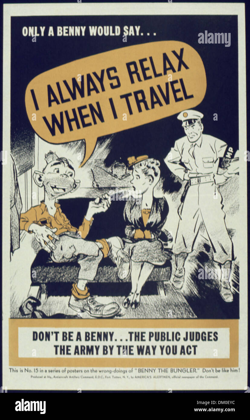 This World War II-era propaganda poster features a humorous message ...