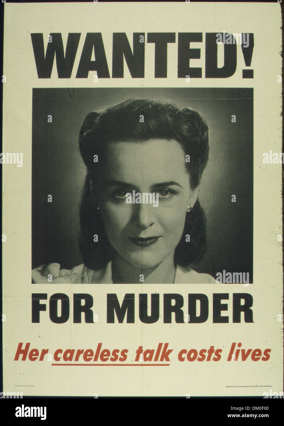 This World War II-era poster warns against careless talk that could ...