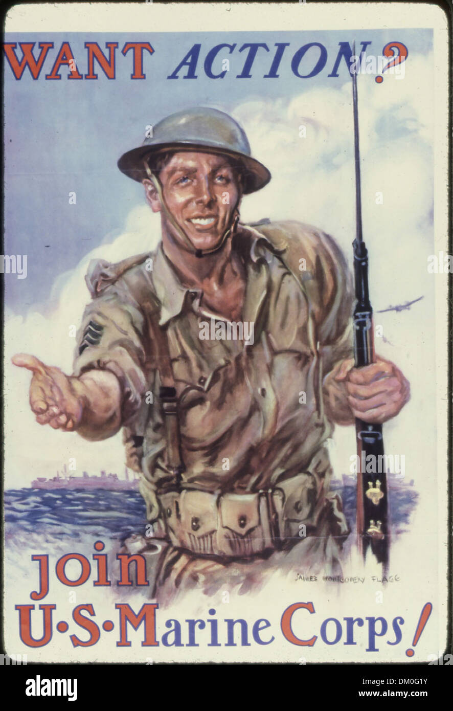 This World War II-era propaganda poster urges individuals to join the U ...