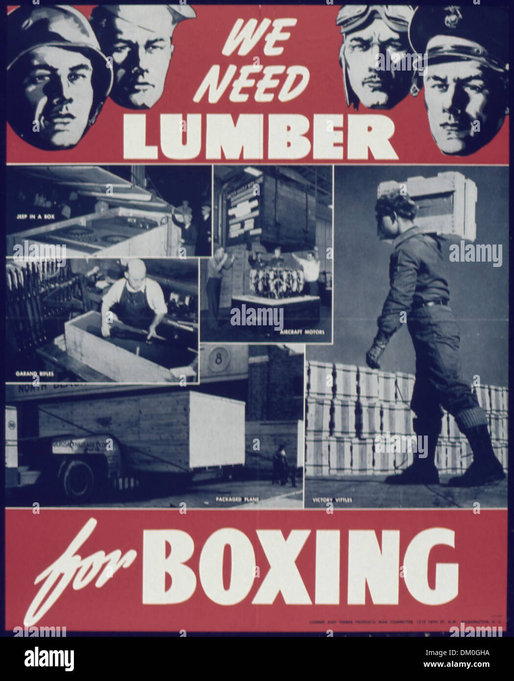 This World War II-era propaganda poster emphasizes the need for lumber ...
