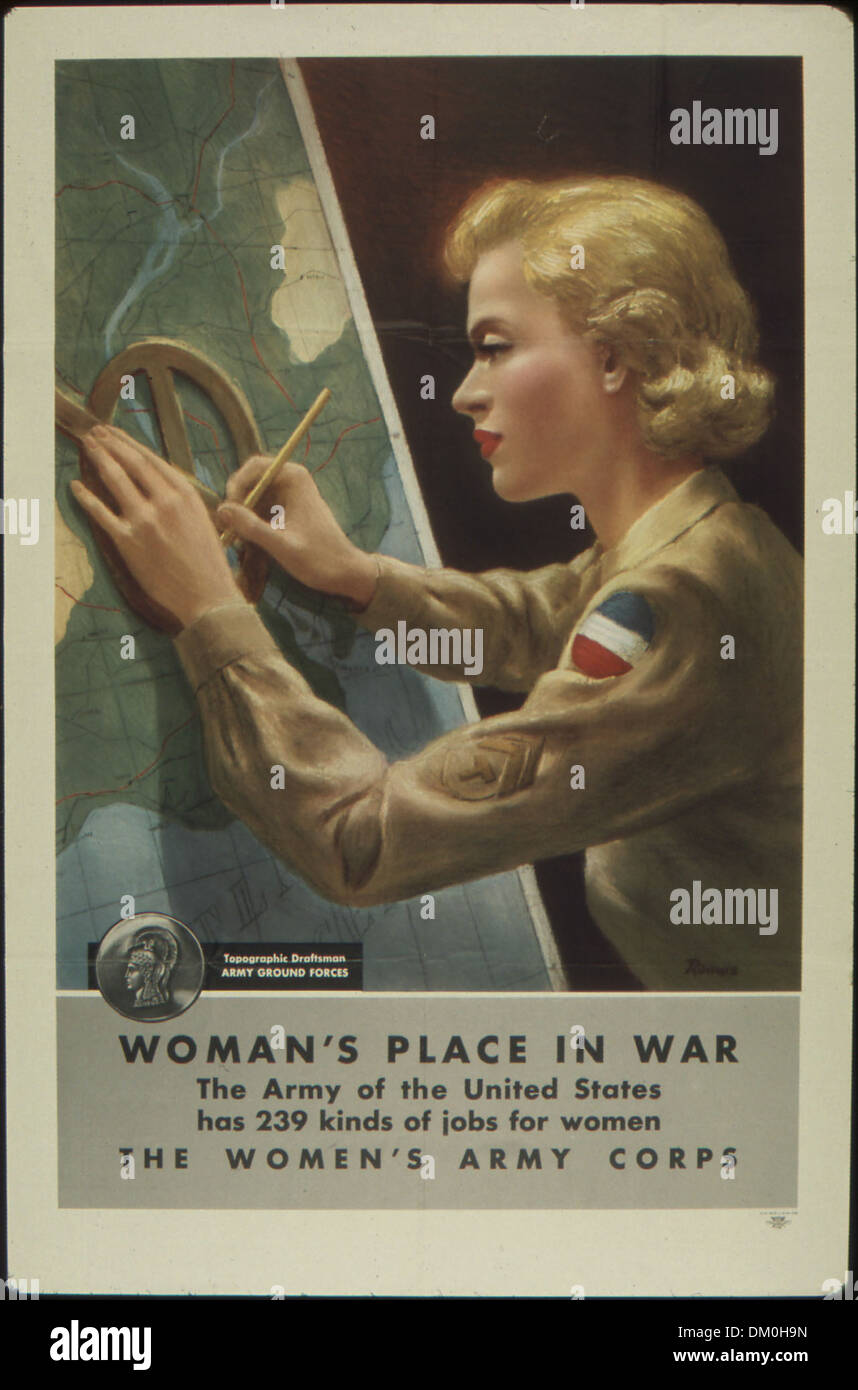 This World War II propaganda poster promotes the role of women in the ...
