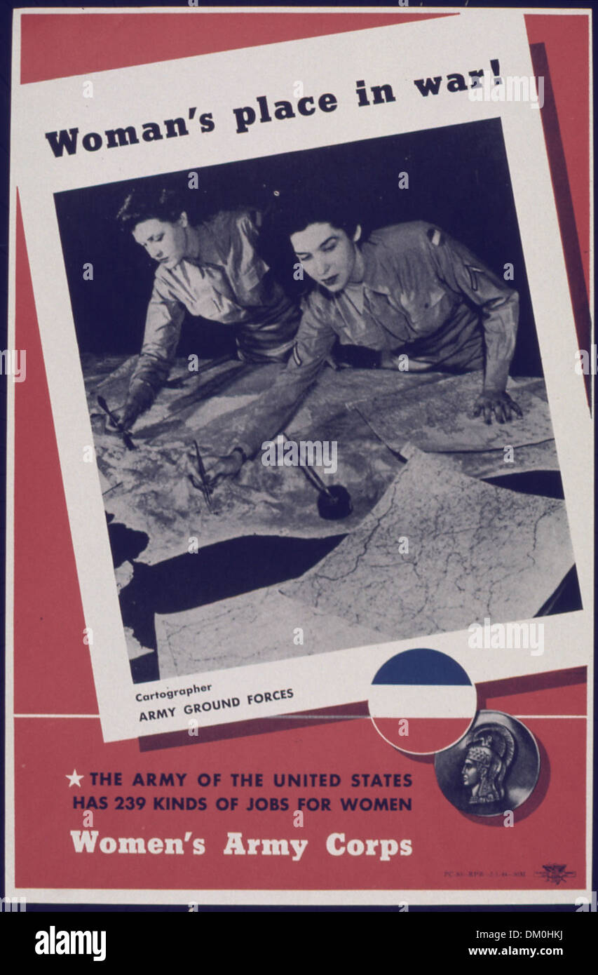 This World War II propaganda poster encourages women to join the Women ...