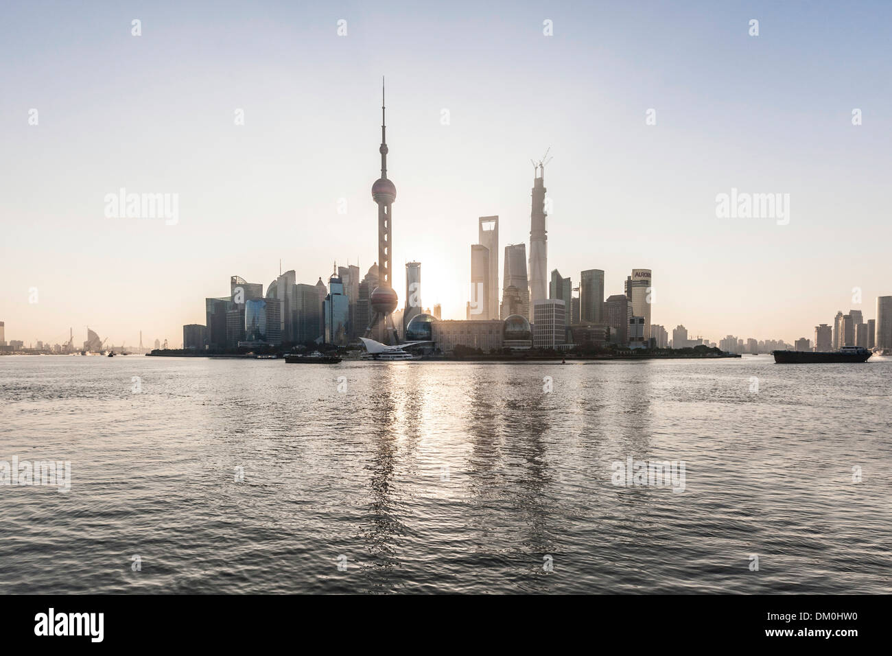 Shanghai skyline at sunrise hi-res stock photography and images - Alamy
