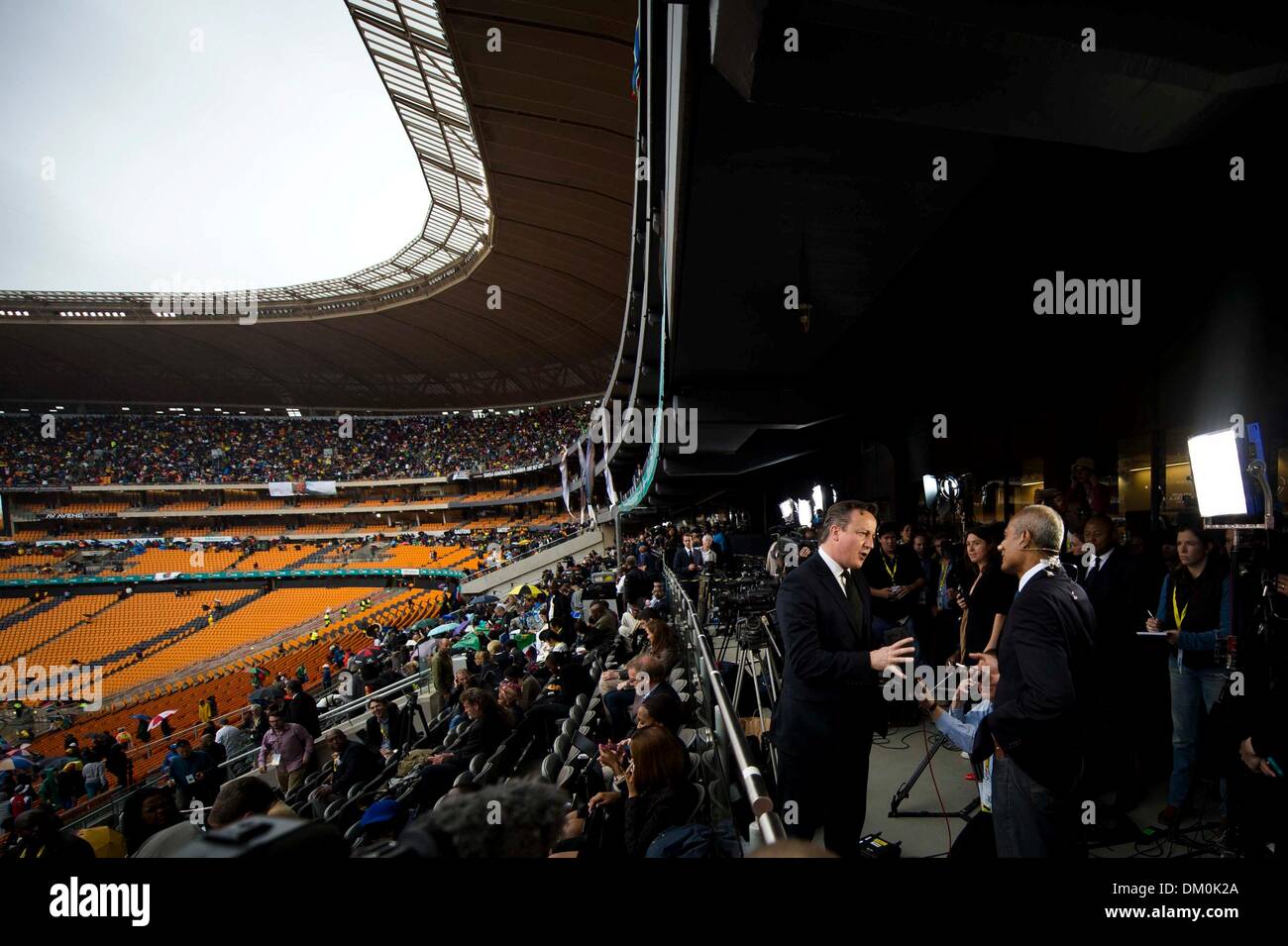 Johannesburg, South Africa. 10th Dec, 2013. David Cameron attending ...
