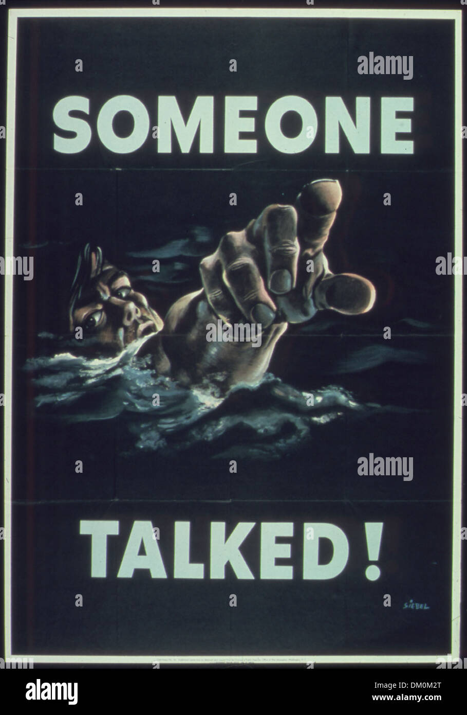 This World War II-era propaganda poster serves as a warning about the ...