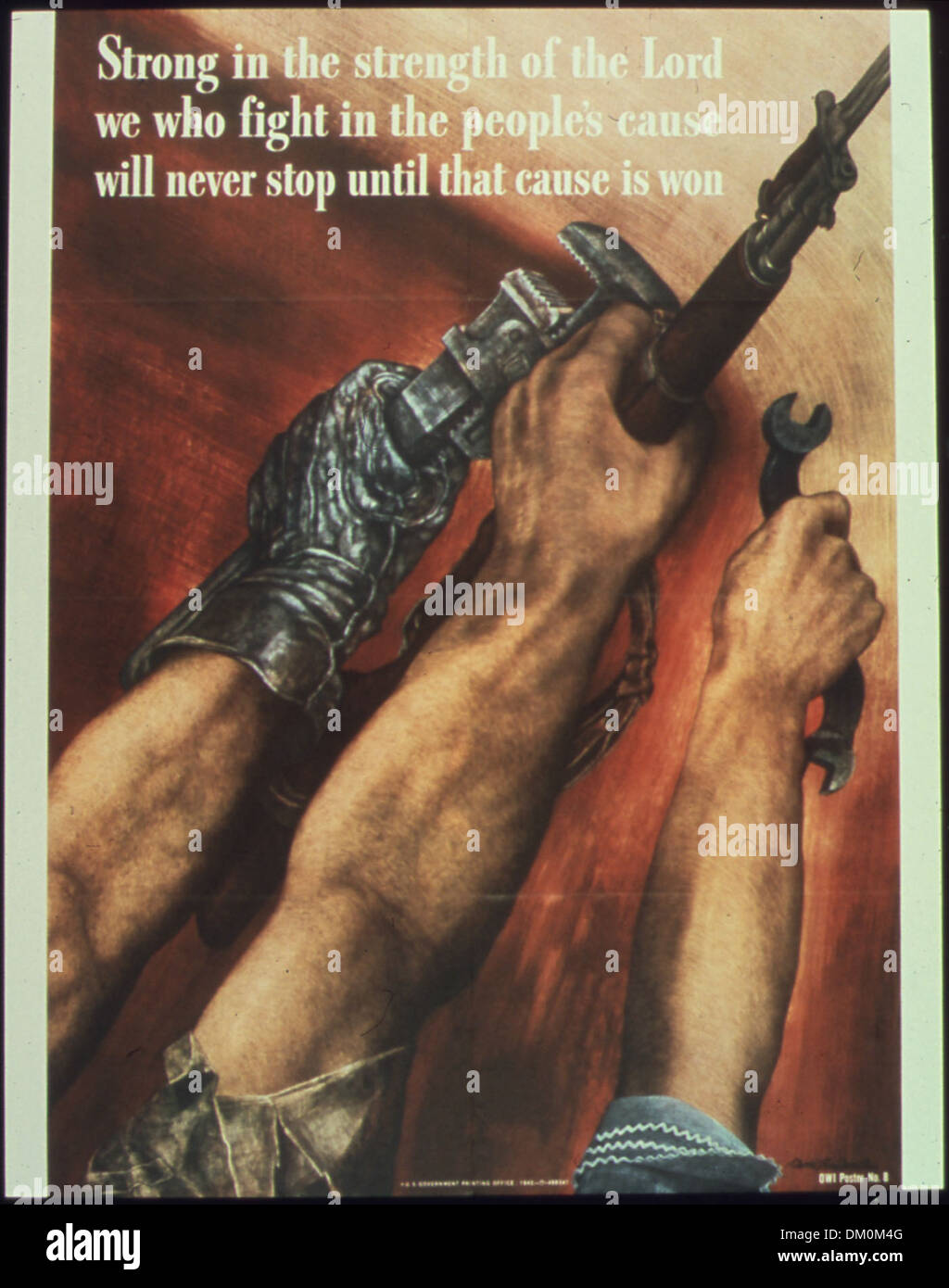 This World War II-era propaganda poster promotes spiritual strength ...