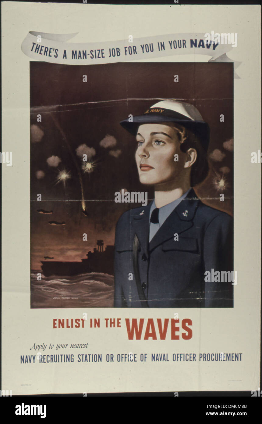 This World War II-era American propaganda poster encourages women to ...