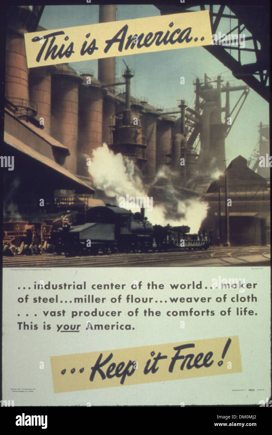 This World War II-era American propaganda poster portrays the United ...