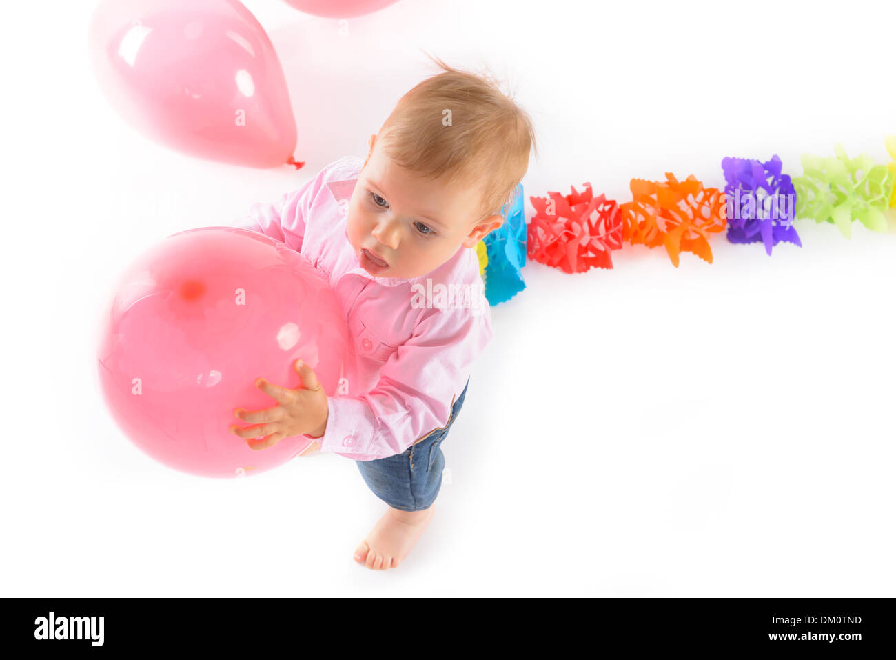 Child walk balloon hi-res stock photography and images - Alamy