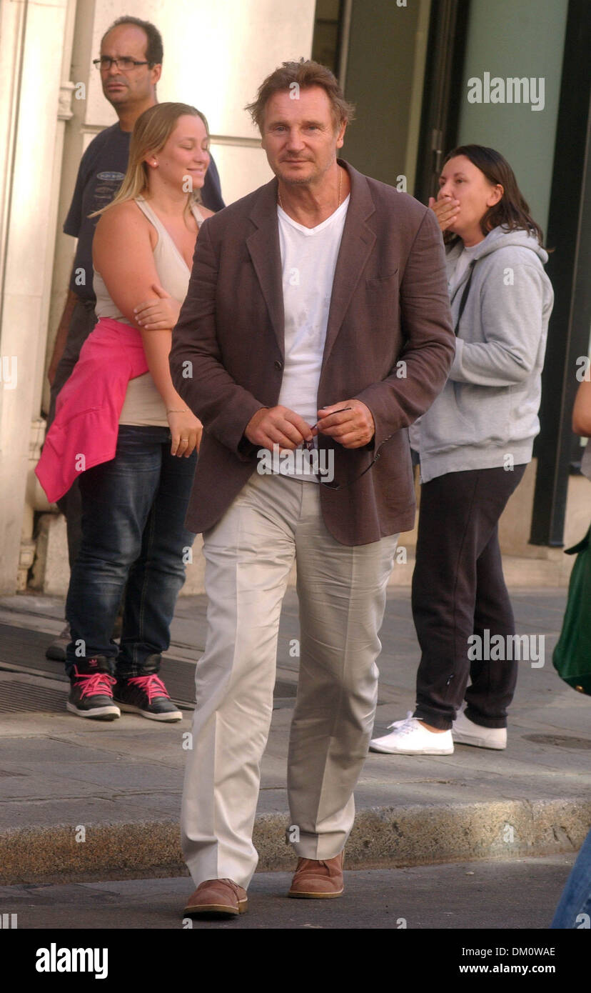Liam Neeson out and about in Paris Paris France - 09.09.12 Stock Photo ...