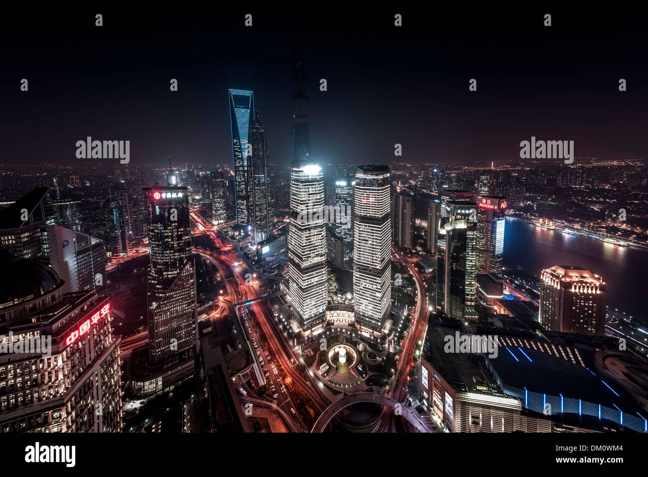 Cityscape, view of IFC, SWFC, Shanghai World Financial Center, Jin Mao ...