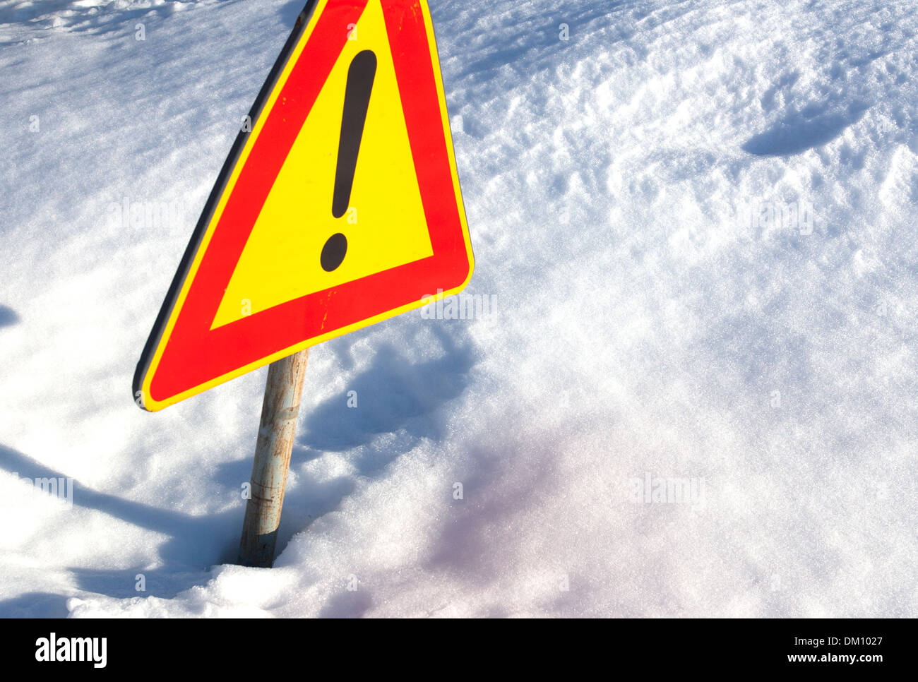 Warning for snow hi-res stock photography and images - Alamy